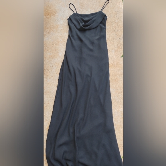 Jump | Dresses | Vintage Jump Brand Slinky Black Chiffon Cowl ...